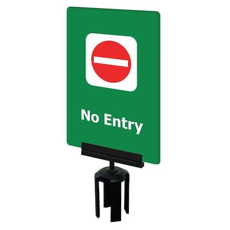 Tensabarrier Acrylic Sign, Green, No Entry S14-P-28-7X11-V-HDSB-1701-33 ...