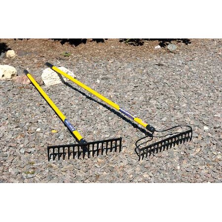 Westward 16-tine Road Rake with 60"L Fiberglass Handle 3YU79 | Zoro