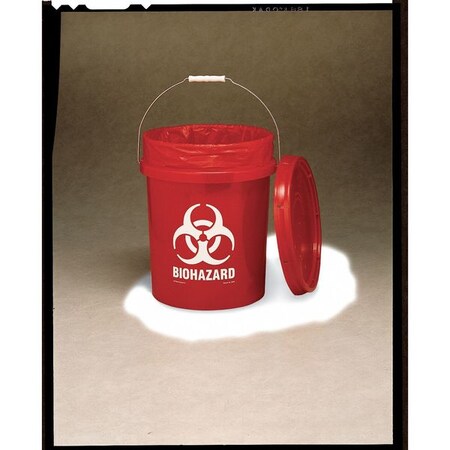 Zoro Select Biohazard Disposal Bucket, 14 In. H 3YWG7 | Zoro