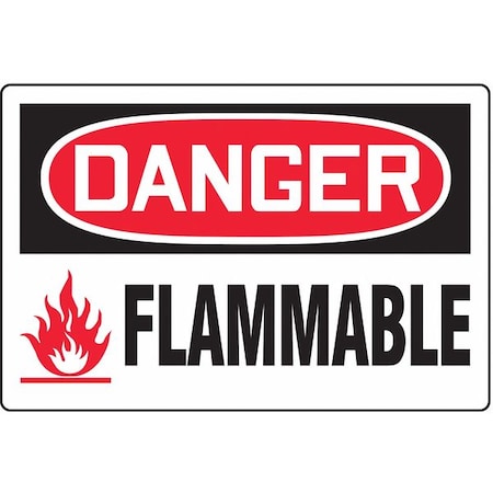Accuform Danger Sign, 24" Height, 36" Width, Plastic, Rectangle ...