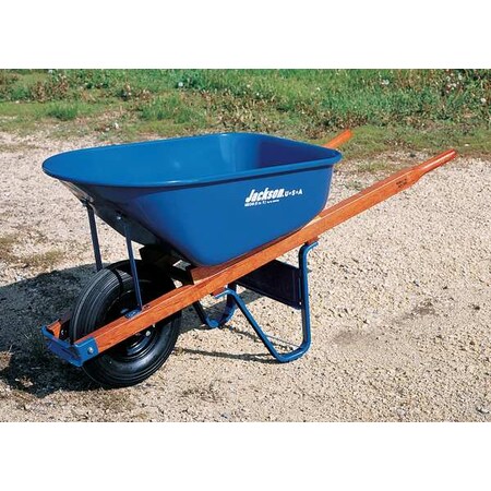 Jackson Professional Tools Wheelbarrow, Steel, 6 Cu. Ft., Pneumatic ...