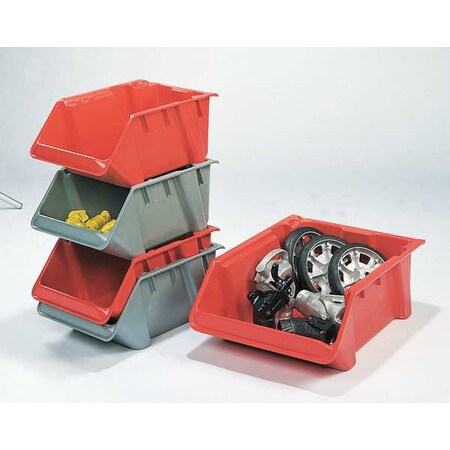 Lewisbins Stack and Nest Storage Bin, Plastic, 11 3/8 in W, 7 7/8 in H ...