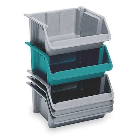 Lewisbins Stack and Nest Storage Bin, Plastic, 11 3/8 in W, 7 7/8 in H ...