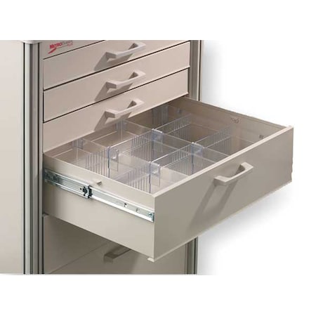 Metro Plastic Drawer Divider Kit for Medical Carts, Clear, 1/2 in W, 5 ...