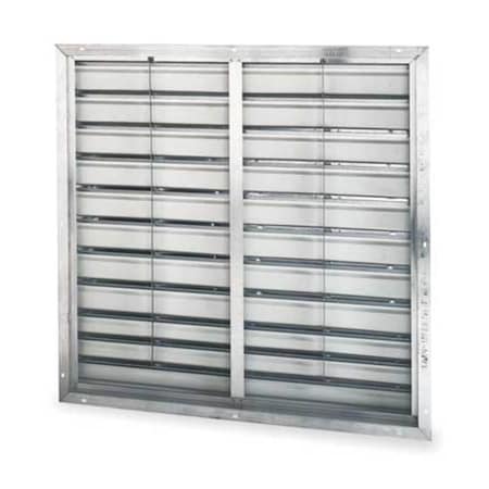 Dayton 42 in Backdraft Damper / Wall Shutter, 42-1/2 in x 42-1/2 in ...