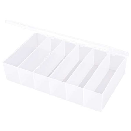 Flambeau Compartment Box with 6 compartments, Plastic, 2 7/16 in H x 6 ...
