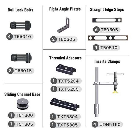 Buildpro Modular Fixturing Kit, 38 Pc TMK510 | Zoro