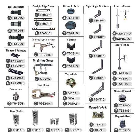 Buildpro Modular Fixturing Kit, 146 Pc TMK540 | Zoro