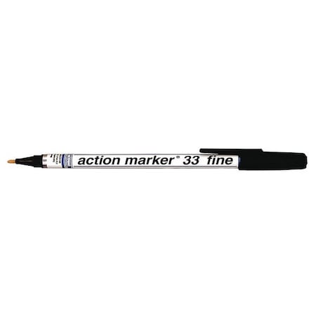 Dykem Industrial Marker, Fine Tip, Black Color Family, Ink 33003 | Zoro