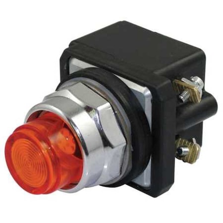 Dayton Pilot Light, LED, 120VAC/DC, 30mm, Chrome, RD 30G398 | Zoro