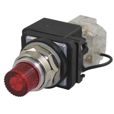 Dayton Pilot Light, LED, 120VAC/DC, 30mm, Chrome, RD 30G423 | Zoro