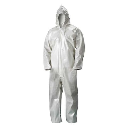 Condor Condor Disposable Coveralls, Hooded, Chem Advanced, Storm Flap ...