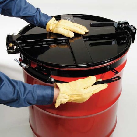 Pig Latching Drum Lid with Fast-Latch, Black DRM1072-BK | Zoro