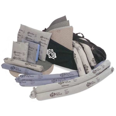 Pig PIG Spill Kit, Universal, Black KIT254 | Zoro