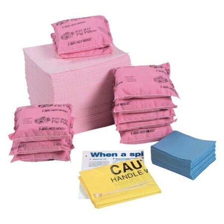 Pig Spill Kit Refill, Chem/Hazmat, Pink KIT316 | Zoro