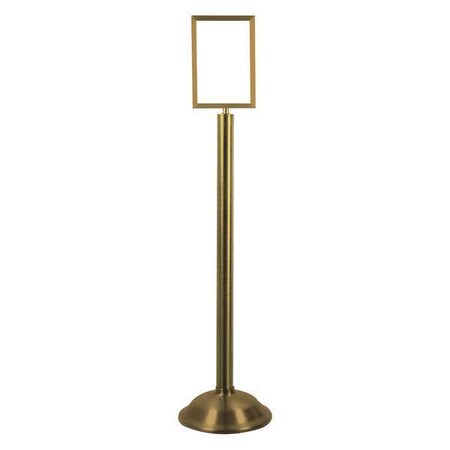 Tensabarrier Sign Holder, 7In X 11In Frame, Satin Brass 1310T-2S-0711HD ...