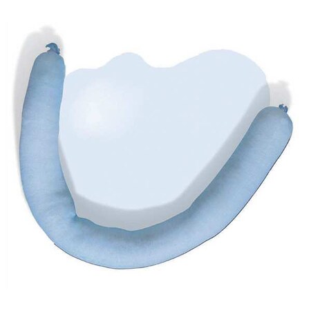 Pig Absorbent Sock, 60 gal, 3 in x 48 in, Universal, Blue, Polyester ...