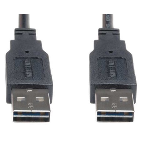 Tripp Lite Reversible USB Cable, Black, 3 ft. UR020-003 | Zoro