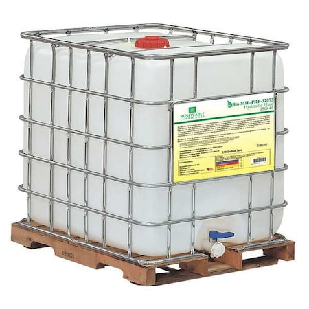 Renewable Lubricants 275 gal Bio-MIL-PRF-32073 Hydraulic Fluid Tote 46 ...