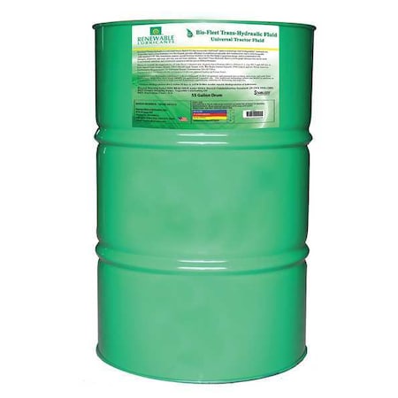 Renewable Lubricants 55 gal Bio-Fleet Trans-Hydraulic Fluid Drum 46 ISO ...