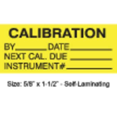 Stranco Calibration Label, ENG, Black/Yellow, PK350, TCFSL2-22135 ...