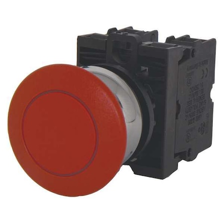 Eaton Non-Illuminated Push Button, 22 mm, 1NO/1NC, Red M22M-DP-R-K11 | Zoro