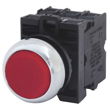 Eaton Illuminated Push Button, 22 mm, 1NO/1NC, Red M22M-DL-R-K11-230R | Zoro