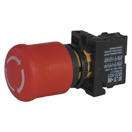Eaton Emergency Stop Push Button, Red M22-PVT-K02 | Zoro