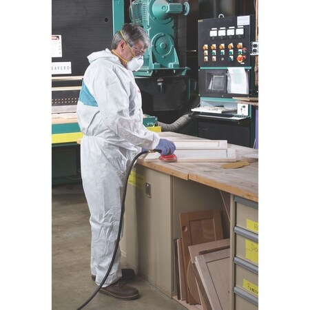3M Disposable Coveralls, Large, White, SMMMS, Zipper 4520-L | Zoro