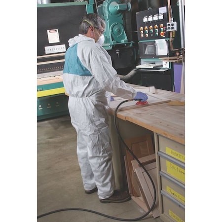3M Disposable Coveralls, Large, White, SMMMS, Zipper 4520-L | Zoro