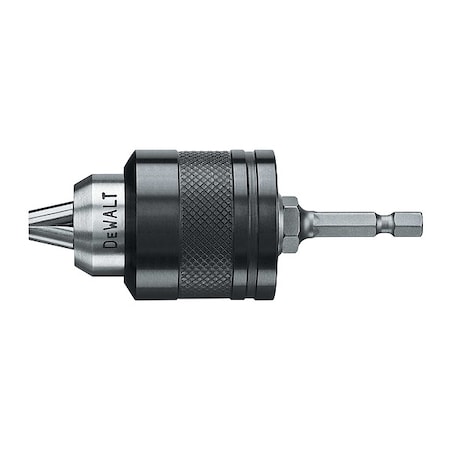 Dewalt Keyless Drill Chuck Kit 3/8In Cap., 1/4 Hex DW0521 | Zoro