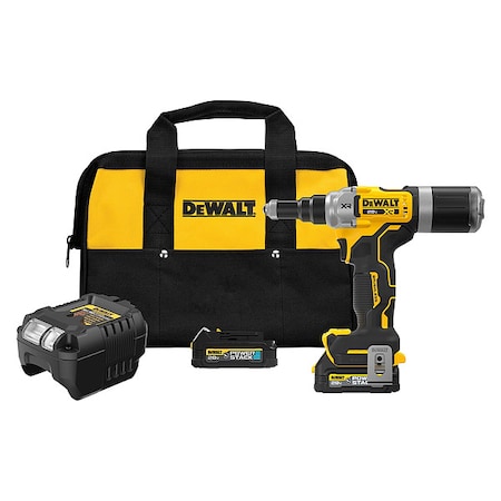 Dewalt Rivet Tool, 1.1875 in L, 20 V DC DCF414GE2 | Zoro