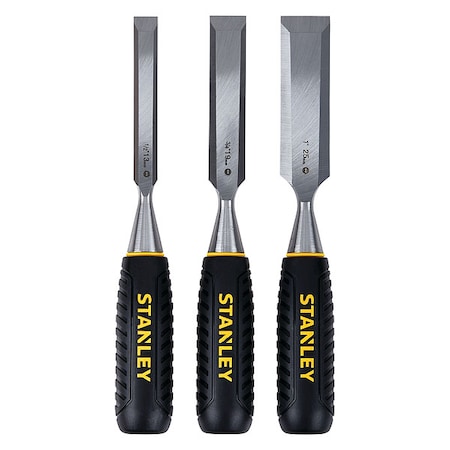 Stanley Chisel Set, Steel, For Wood, (3) Pieces STHT16727 | Zoro