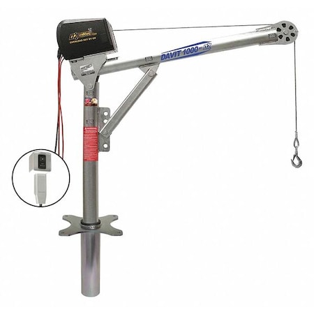 Oz Lifting Products Davit Crane Kit, 1,000 lb Capacity, 27.5 in to 42 ...