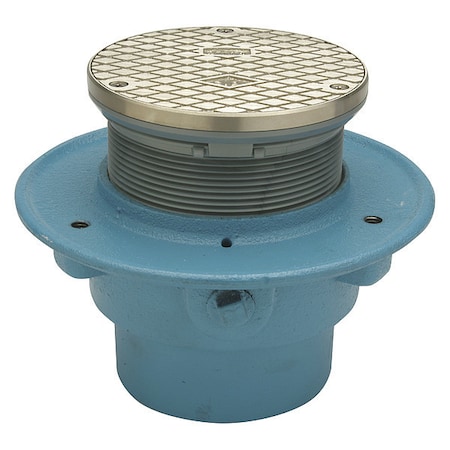 Zurn Cleanout, Round, PVC, Nickel 4", Weld 5" CR05NIP4S-C | Zoro