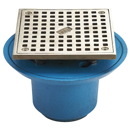 Zurn Adjustable Drain Clamp Collar, Cast Iron, Nickel Bronze, 2", IPS ...