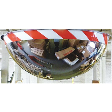 Zoro Select Full Dome Mirror, 18in dia, Acrylic, Hi-Vis ONV-360-18-SBRW ...