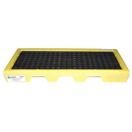 Enpac Drum Spill Containment Pallet, 22gal, Yllw 5117-YE | Zoro