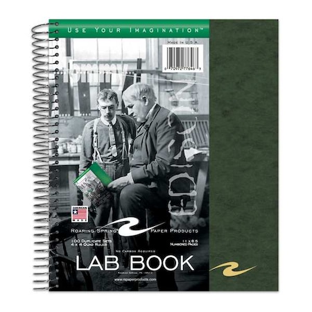 Roaring Spring Lab Notebook, 9-1/4 in. x 11 in., Assorted 77646 | Zoro
