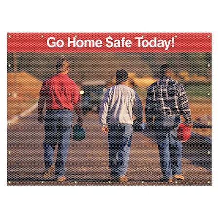 Accuform Welding Screen, Go Home Safe Today, Transparent Vinyl, 13 oz ...