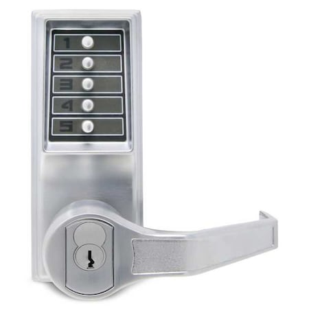 Simplex Mechanical Push Button Lockset, Satin Chrome, 1-3/4" to 2-1/4 ...