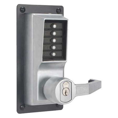 Simplex Mechanical Push Button Lockset, Satin Chrome, 1-3/8" to 2-1/4 ...