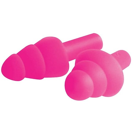 Erb Safety ERB04 Reusable TPE Ear Plugs, Flanged Shape, 25 dB, Bright ...