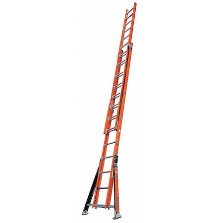 Little Giant Ladders 28 ft. Fiberglass Extension Ladder, 375 lb. Load ...