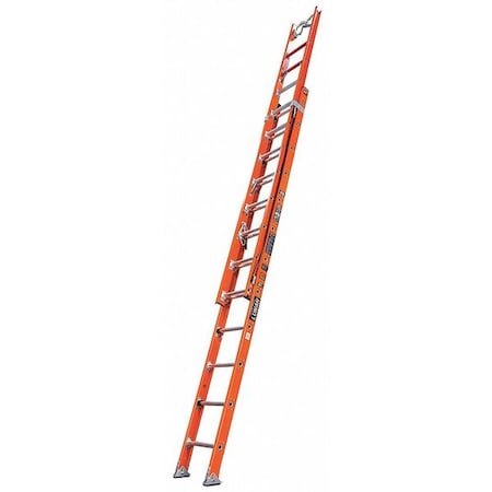 Little Giant Ladders 24 ft. Fiberglass Extension Ladder, 300 lb. Load ...