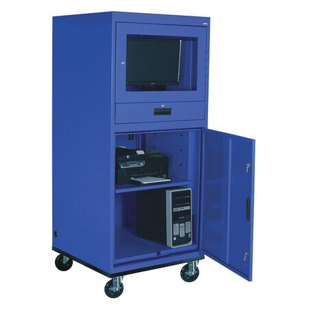 Sandusky Lee Mobile Computer Cabinet, 30X30X70", Blue 16CC303064-06 | Zoro