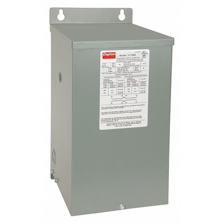 Dayton General Purpose Transformer, 2kVA, NEMA 3R, 115 Degrees C ...