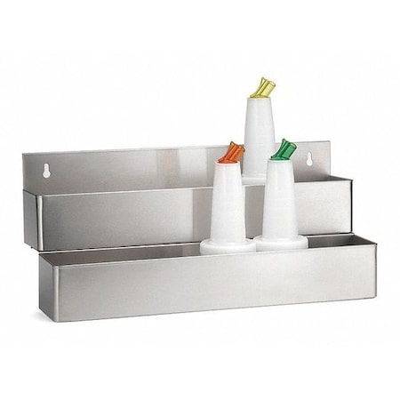 Tablecraft Speed Rail, Double, Stainless Steel, 32" 5232 | Zoro