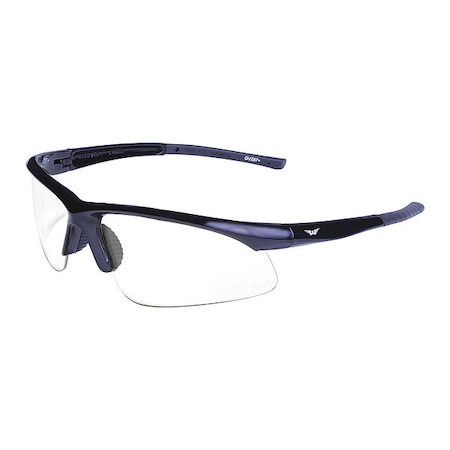 Global Vision Safety Glasses, Clear Black AMBASSCL | Zoro