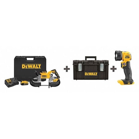 Dewalt Cordless Combo Kit, w/ Band Saw, Light DCS374P2,DWST08203H ...